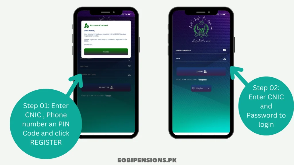 EOBI Login Steps to Sign in to your Account with CNIC & ID